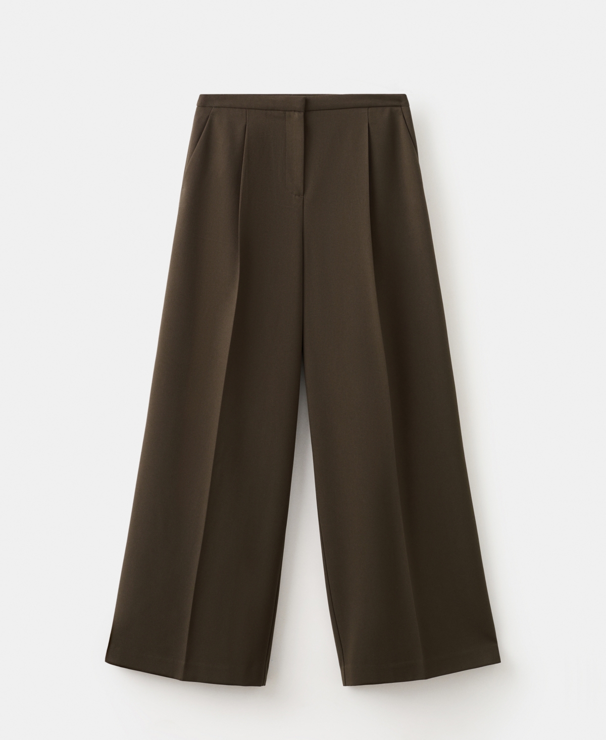 Click here for Mango Womens Wide-Leg Mid-Rise Pleated Pants - Cho... prices