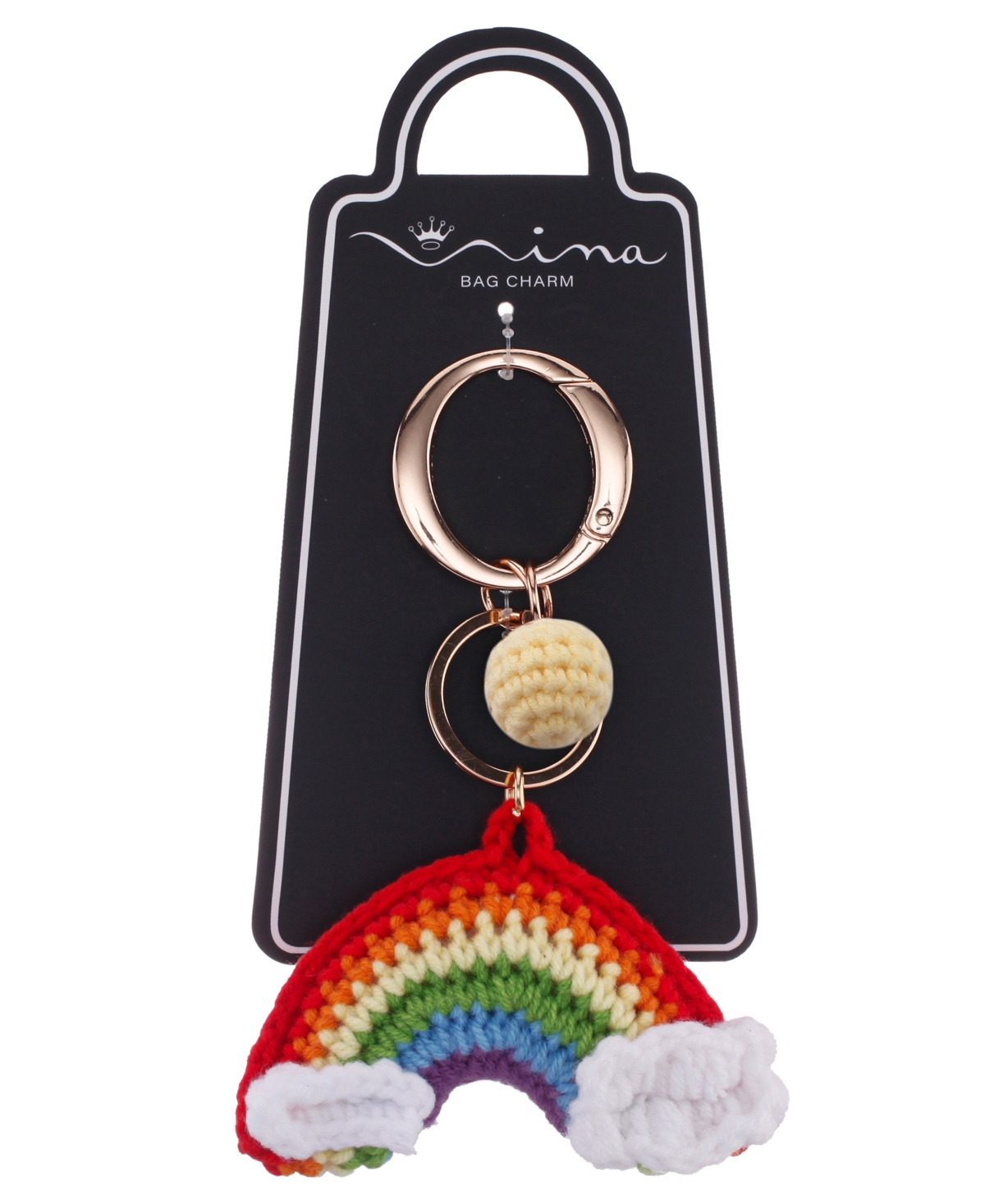 Click here for Nina Crochet rainbow bag charm - Rainbow prices