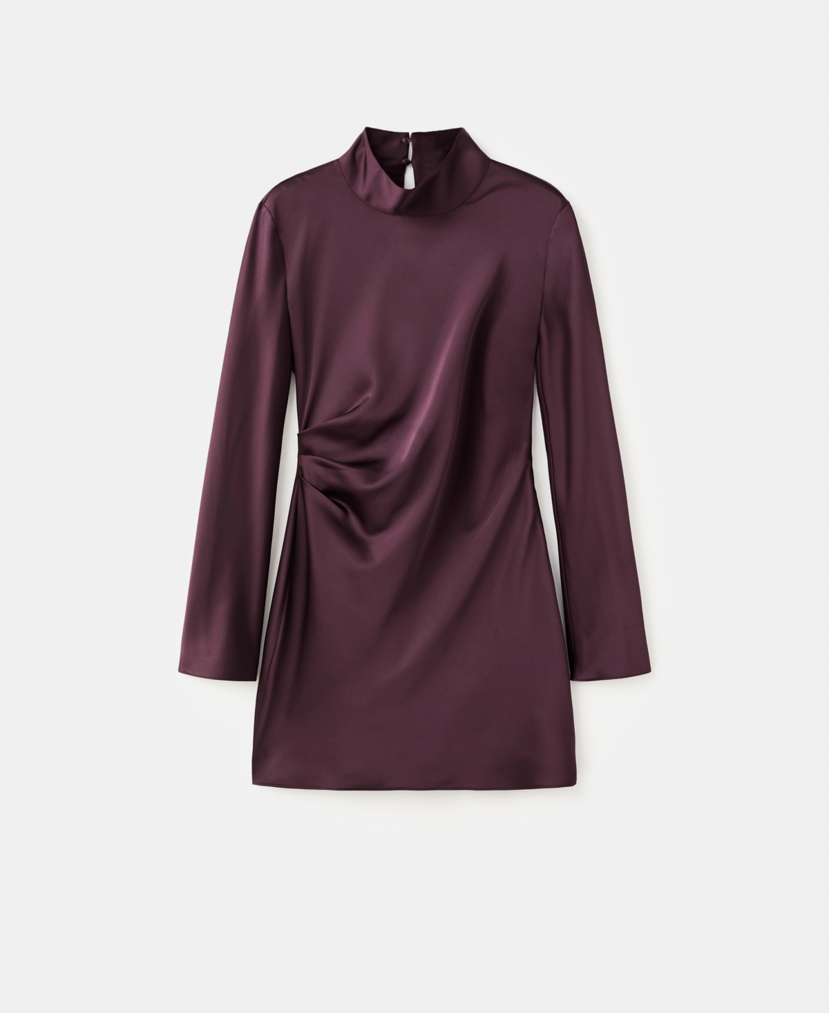 Click here for Mango Womens Pleat Detail Satin Dress - Cherry prices