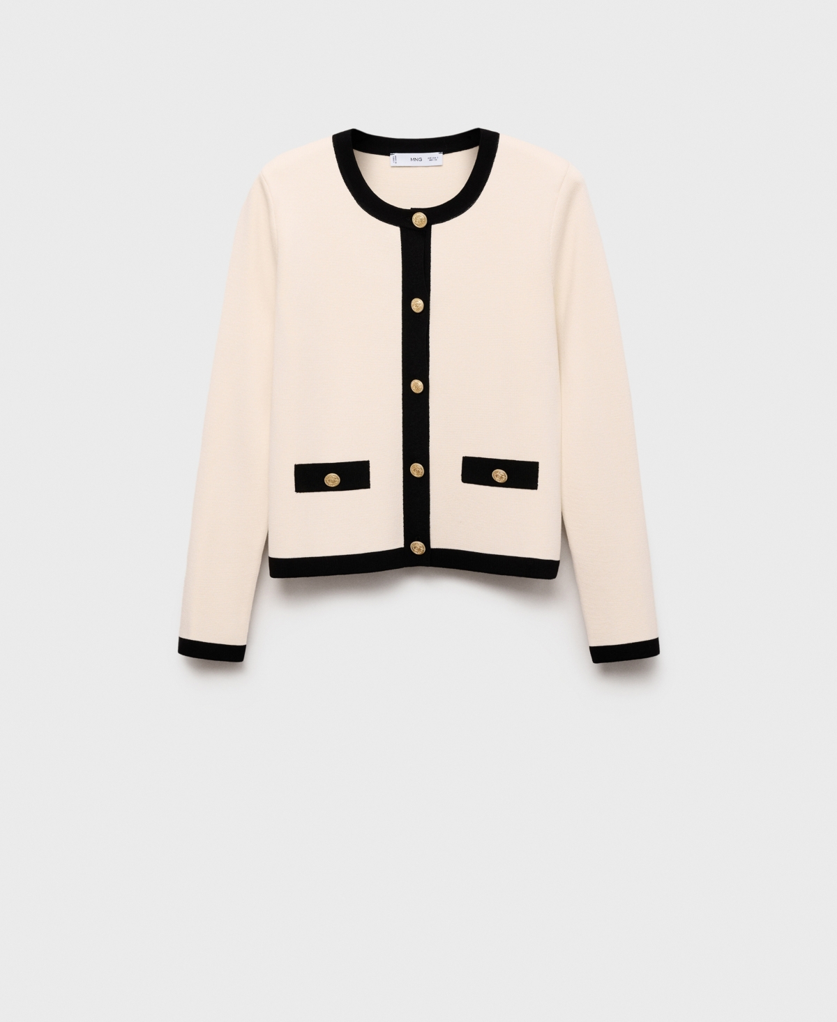 Click here for Mango Womens Contrasting Ribbed Cardigan Sweater -... prices