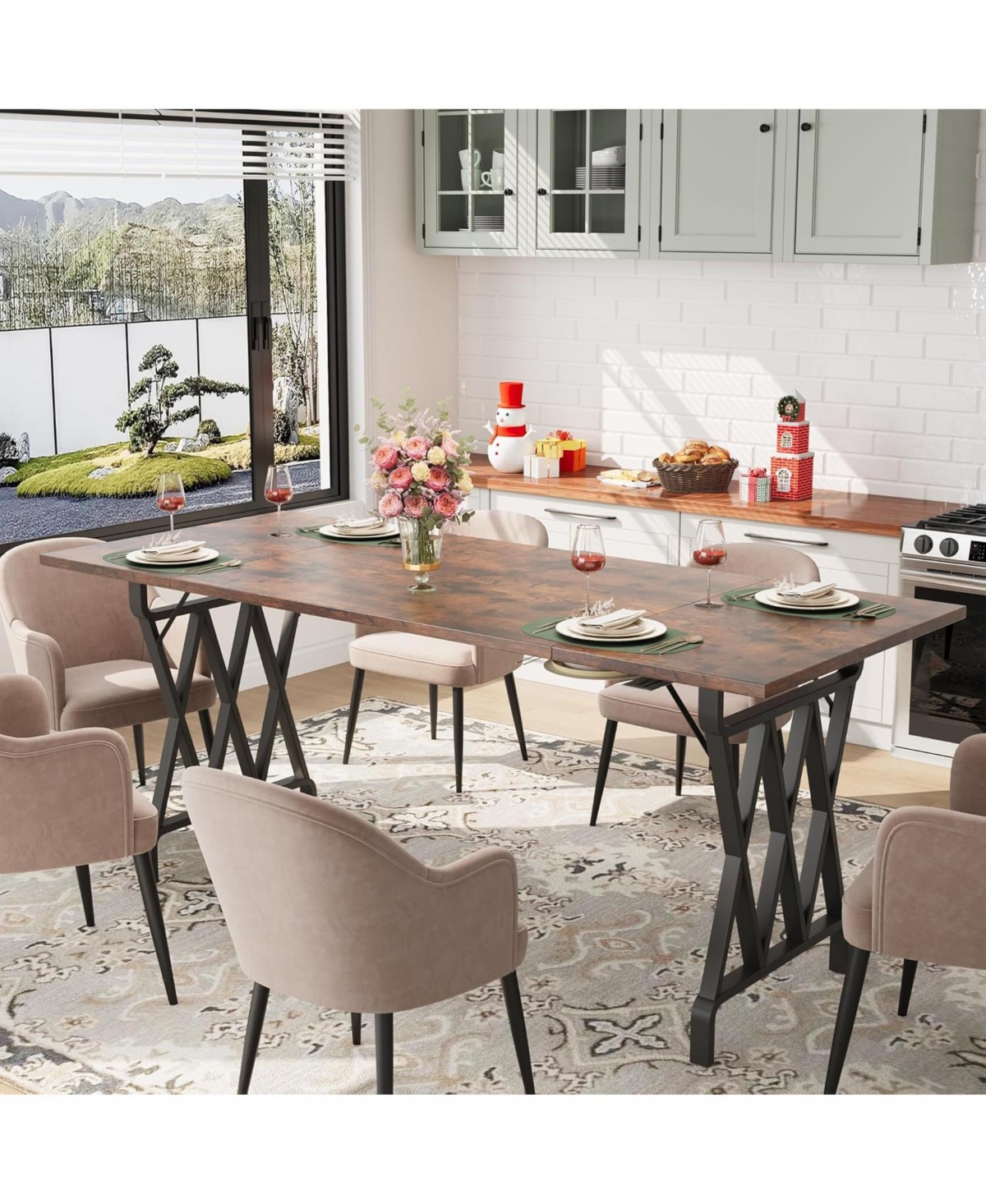 Click here for Gaomon Kitchen Table Rectangular Dining Table 70.9... prices