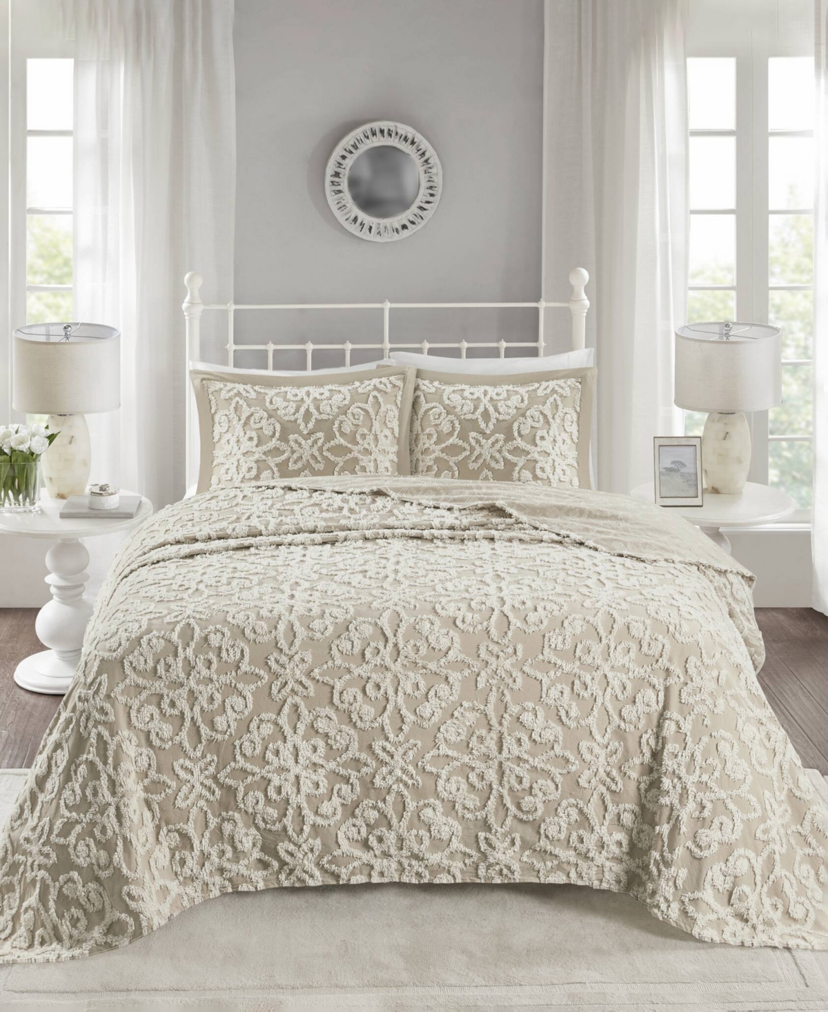 Click here for Madison Park Sabrina Tufted Chenille 3-Pc. Bedspre... prices