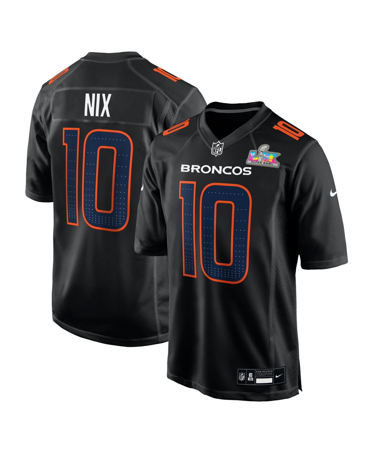 Click here for Nike Mens Bo Nix Black Denver Broncos Super Bowl L... prices