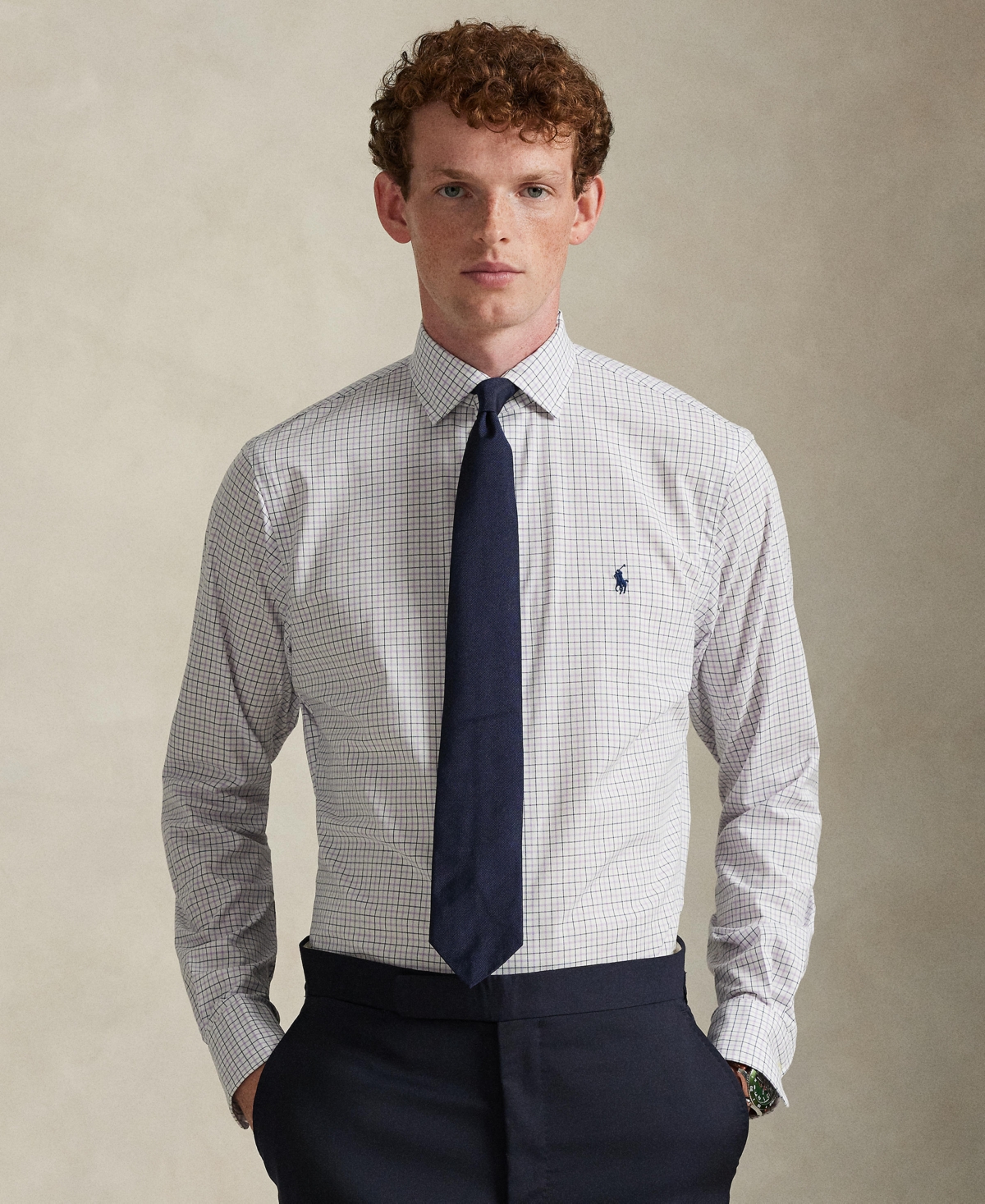 Click here for Polo Ralph Lauren Mens Slim-Fit Stretch Shirt - Wh... prices