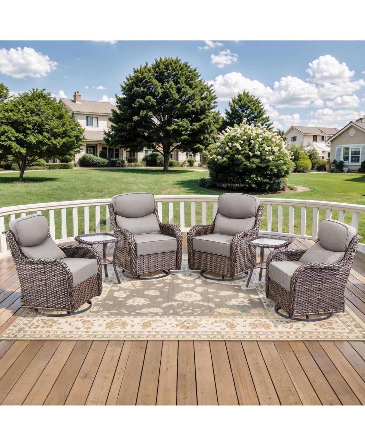 Click here for Draft - Gymojoy Crescent Swivel Glider All-Weather... prices