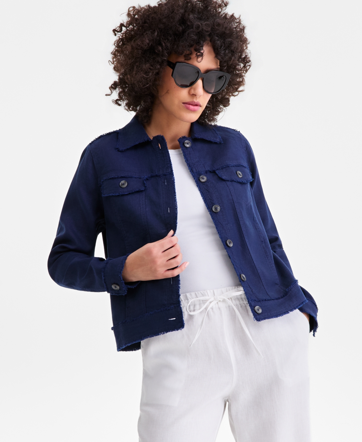 Click here for Charter Club Womens 100 Linen Jacket  Created for... prices