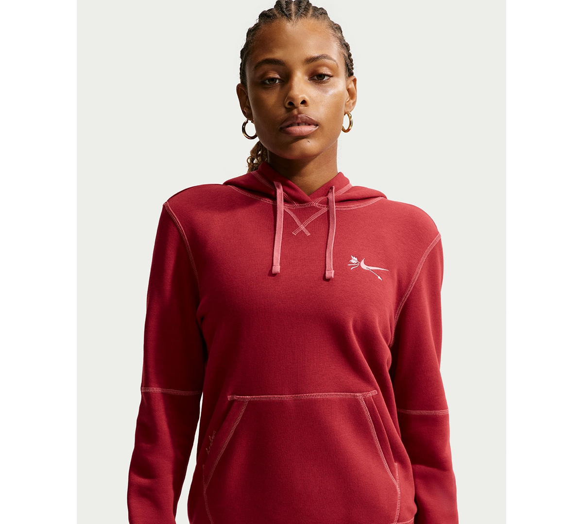 Click here for Nike Womens Brushed Fleece Pull-On Hoodie - Team C... prices