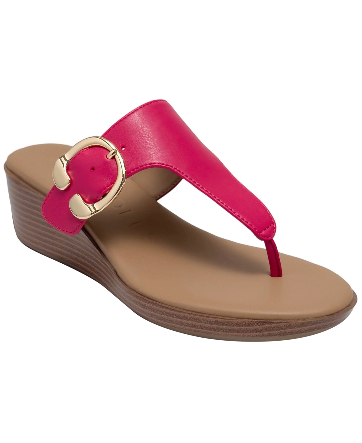 Click here for Aerosoles Womens Izola Wedge Sandals - Magenta prices