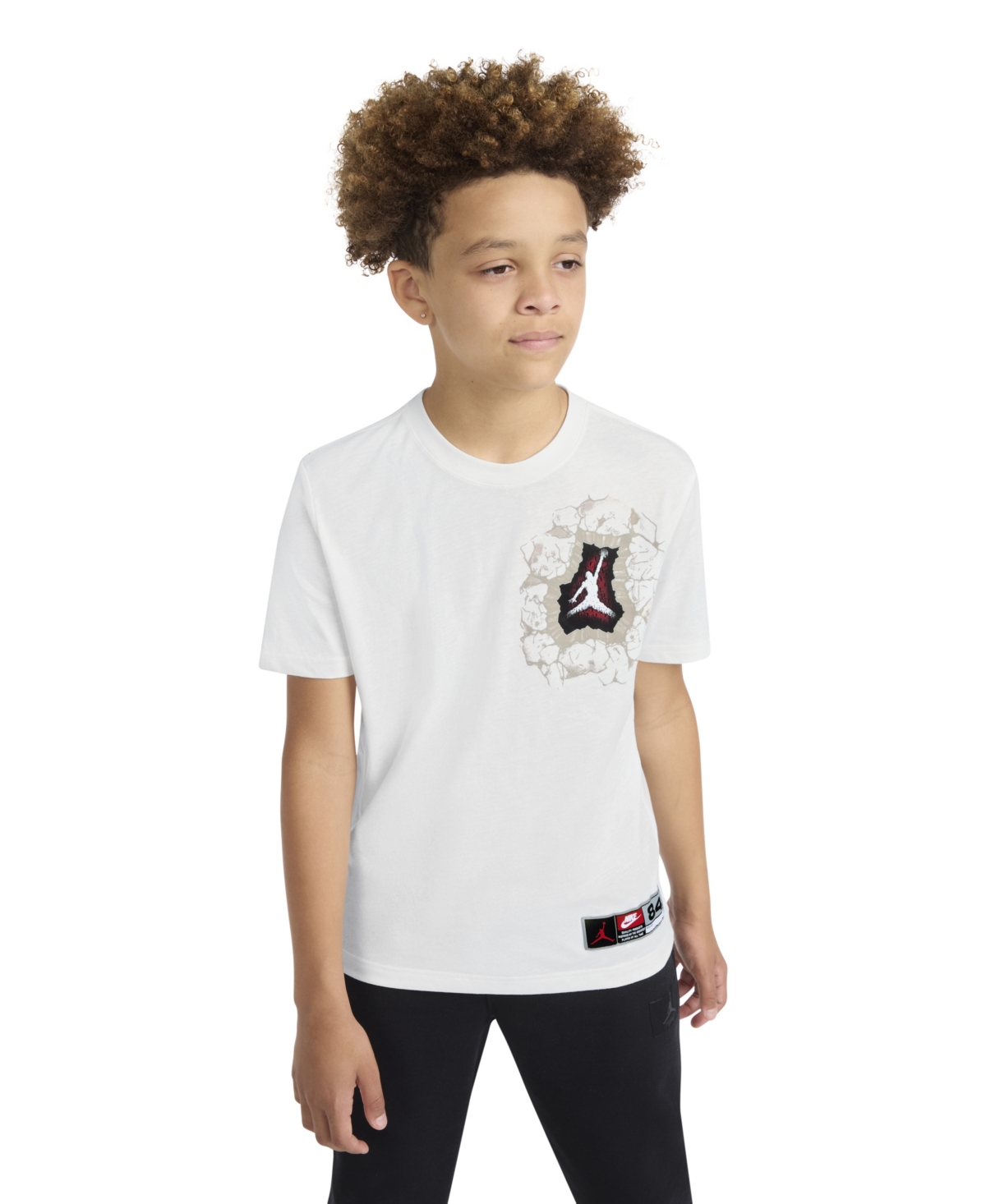 Click here for Jordan Boys 8-20 Graphic Print Crewneck T-Shirt -... prices