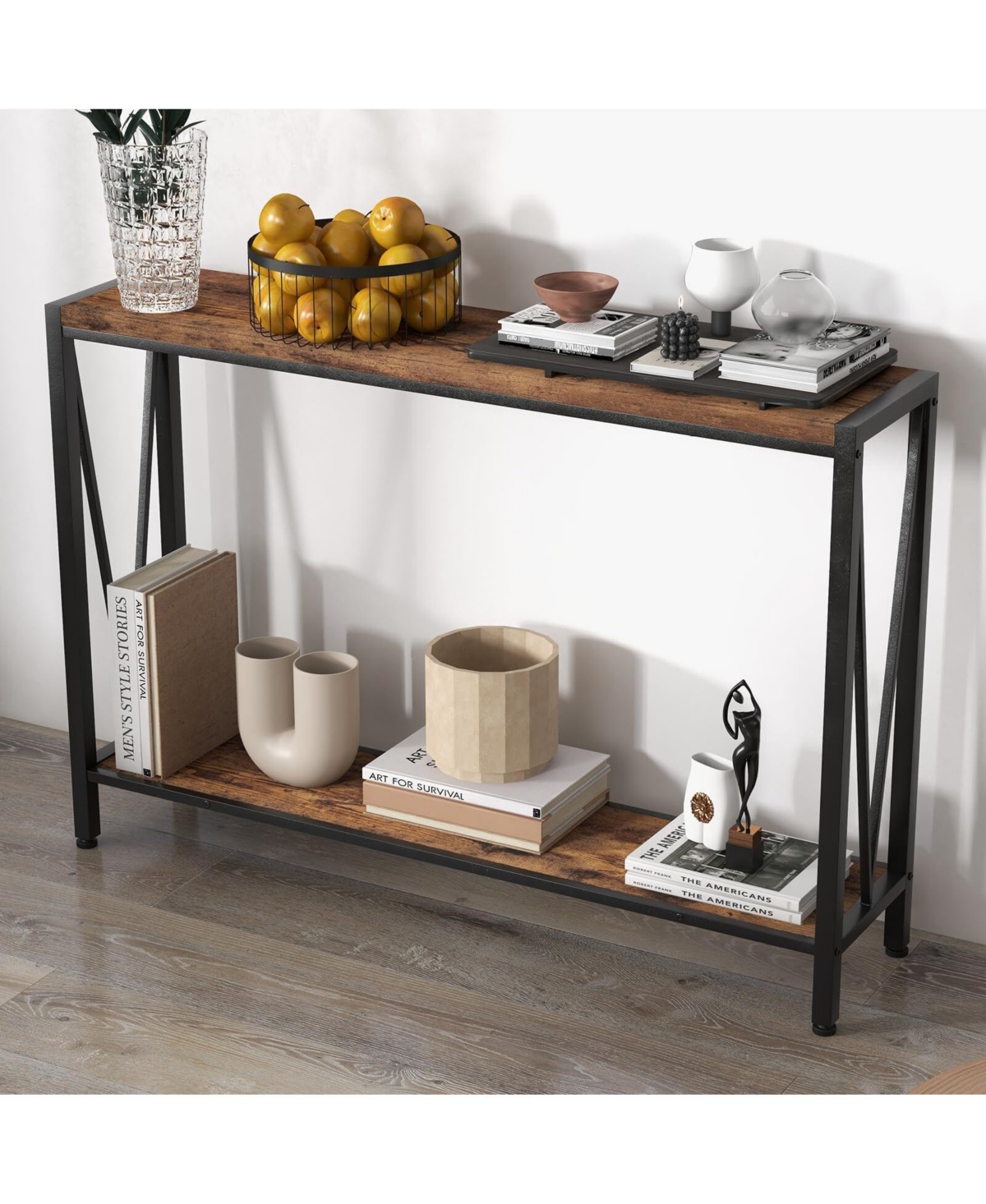Click here for Gaomon 2 Tier Farmhouse Entryway Console Tables w/... prices