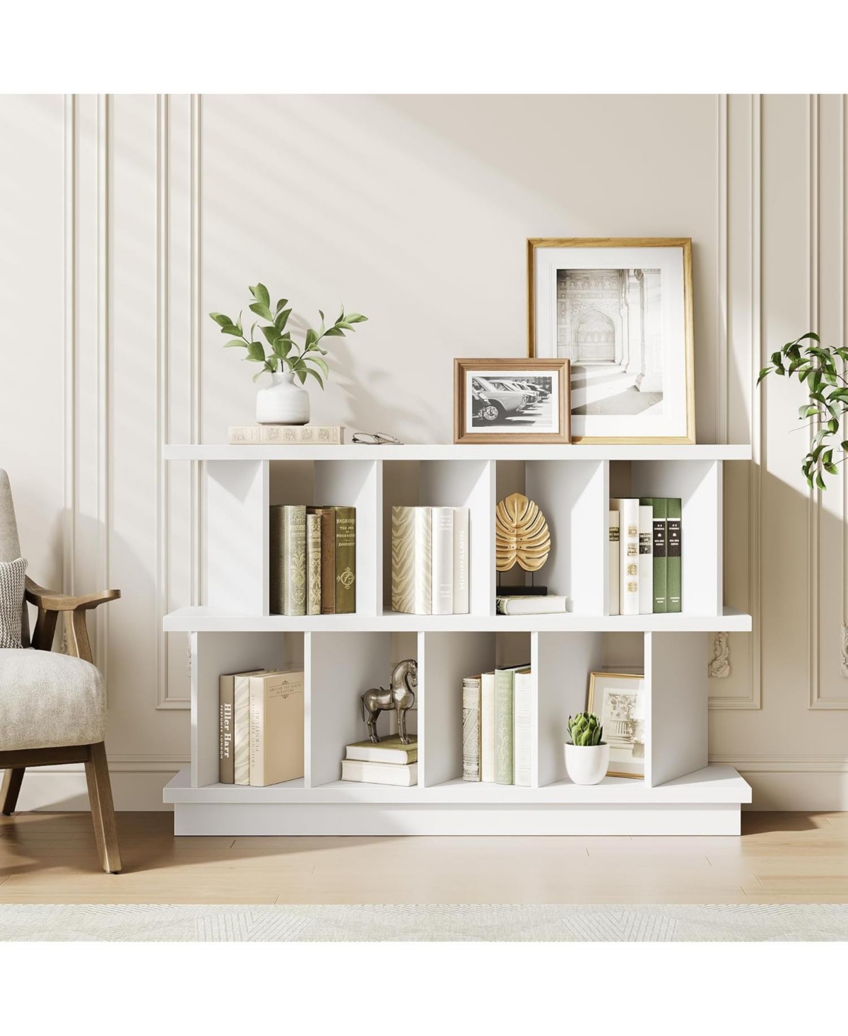 Click here for Gaomon 8 Cube Bookcase  Low Open Wood Storage Shel... prices