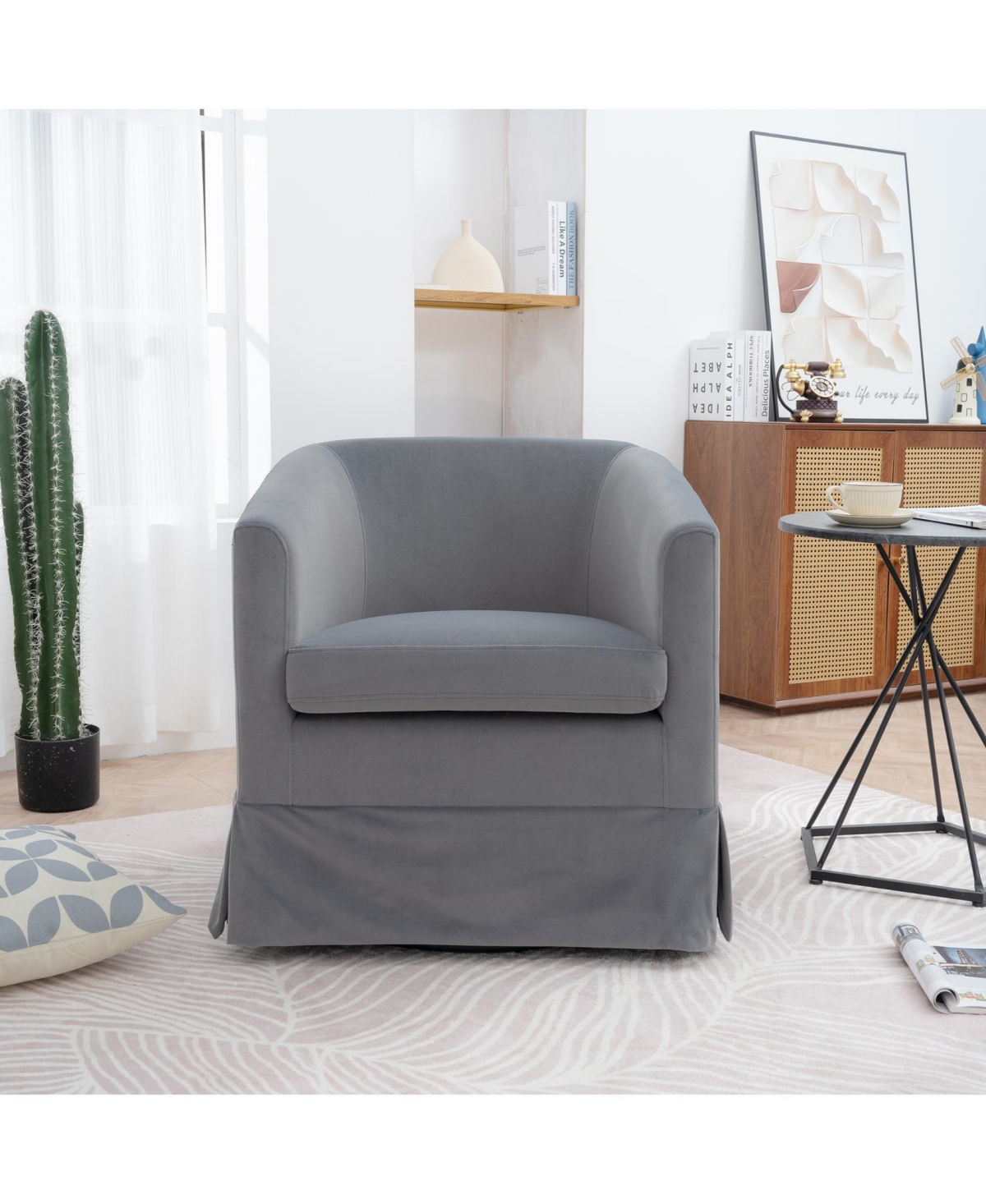 Click here for 27.36 Wide Swivel Chair - Gray prices