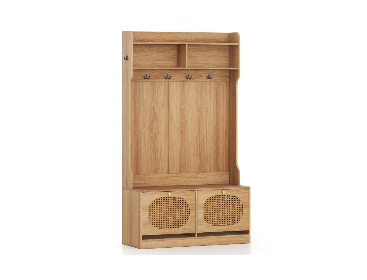 Click here for Slickblue Entryway 4-in-1 Hall Tree with Coat Rack... prices