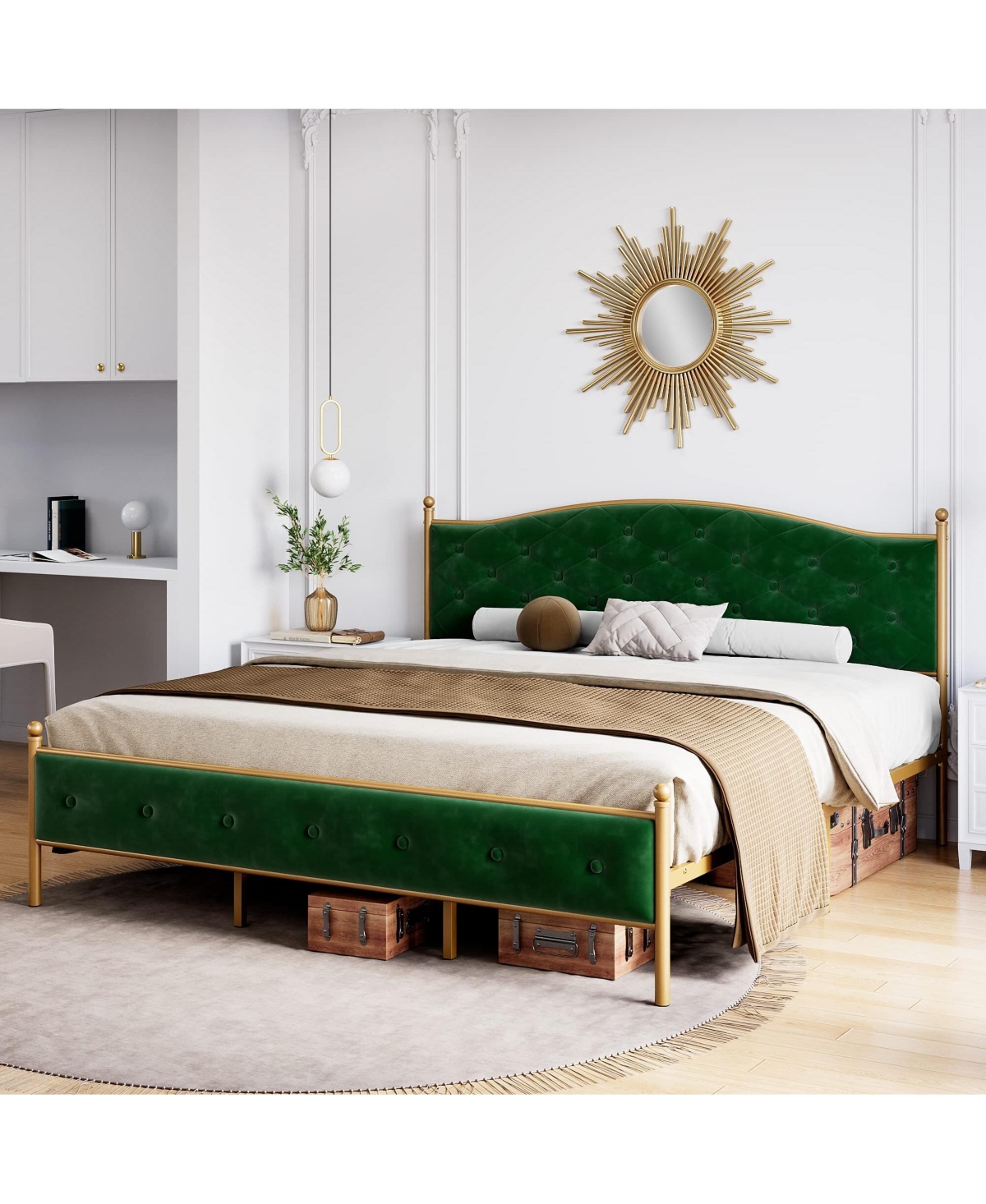 Click here for gaomon Queen Size Bed Frame with Upholstered Headb... prices