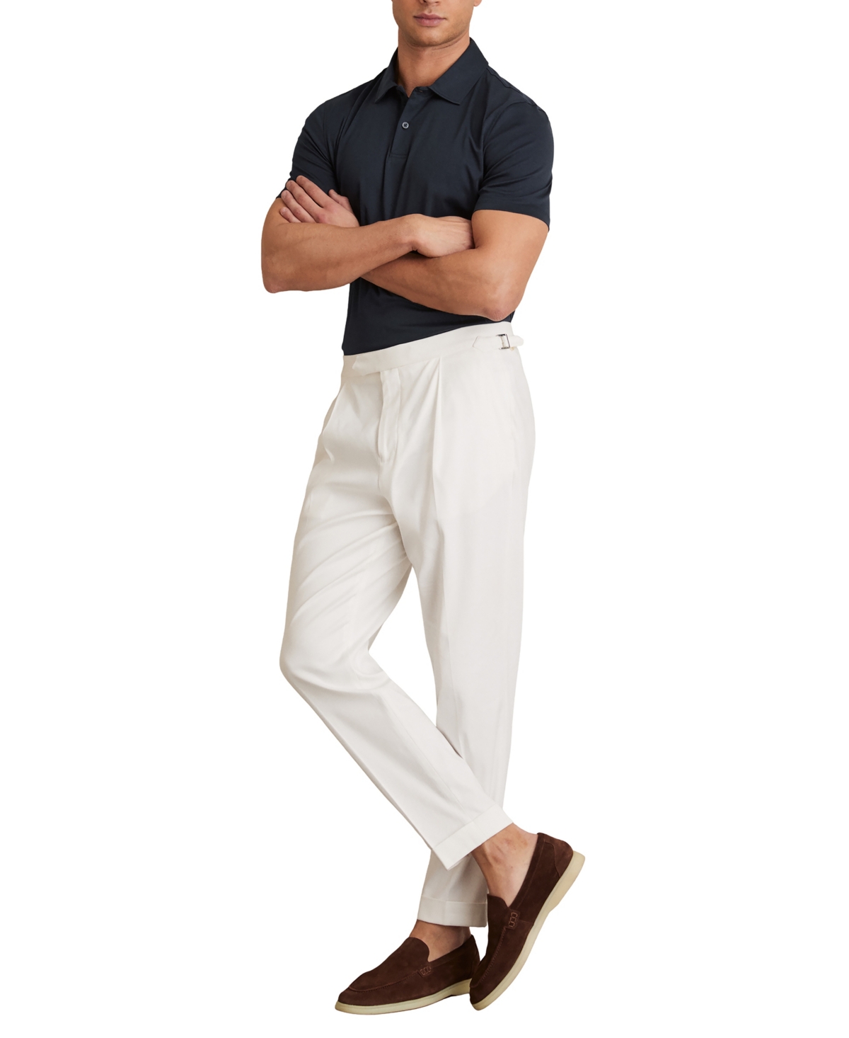 Click here for Reiss Mens Air-Water Cotton Polo Shirt - Navy prices
