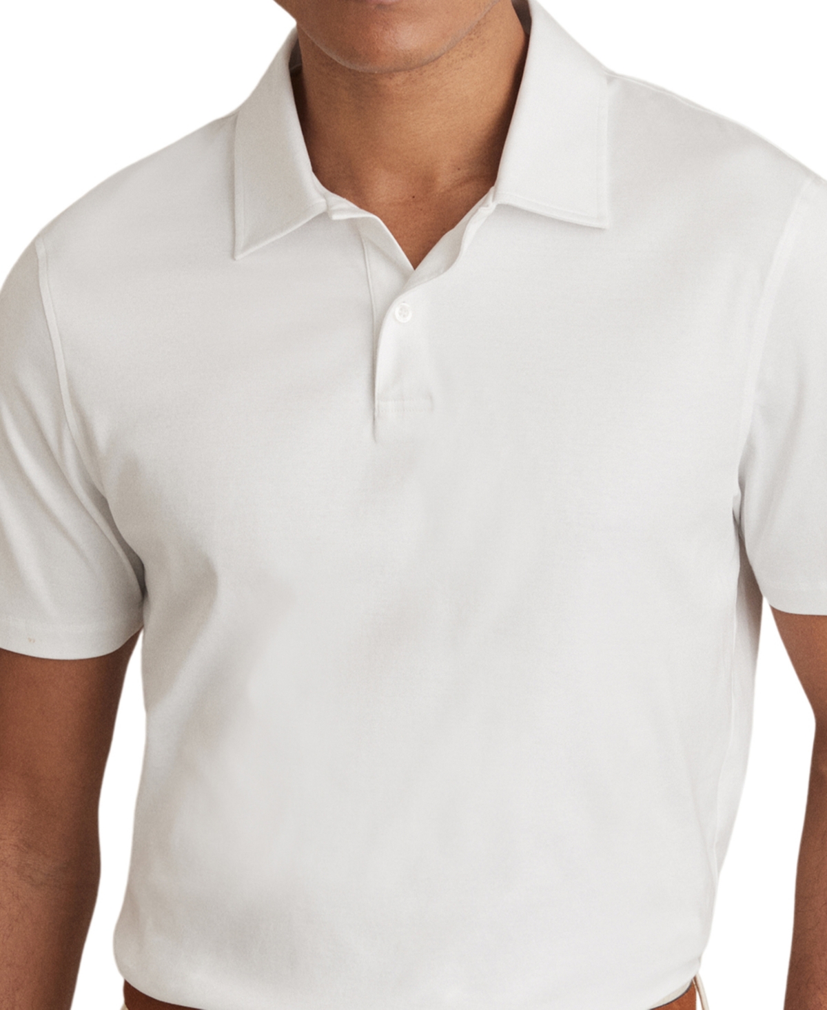 Click here for Reiss Mens Air-Water Cotton Polo Shirt - White prices