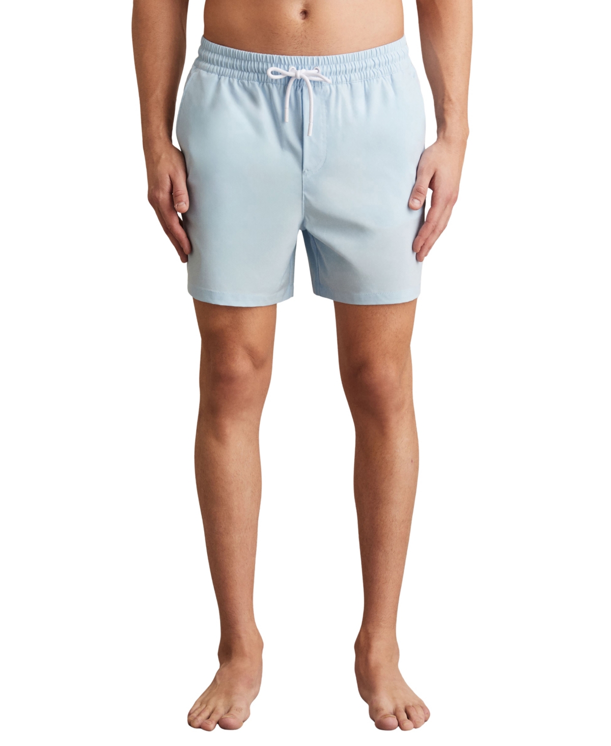 Click here for Reiss Mens Drawstring Swim Shorts - Soft Blue prices