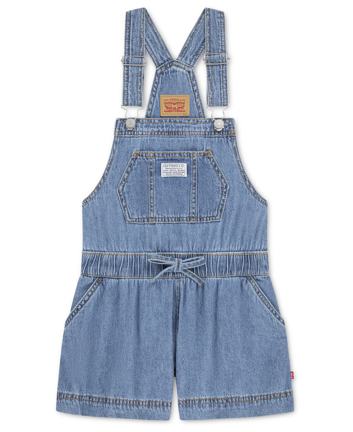 Click here for Levis Girls Toddler 2T-4T Waist-Tie Shortalls - Me... prices
