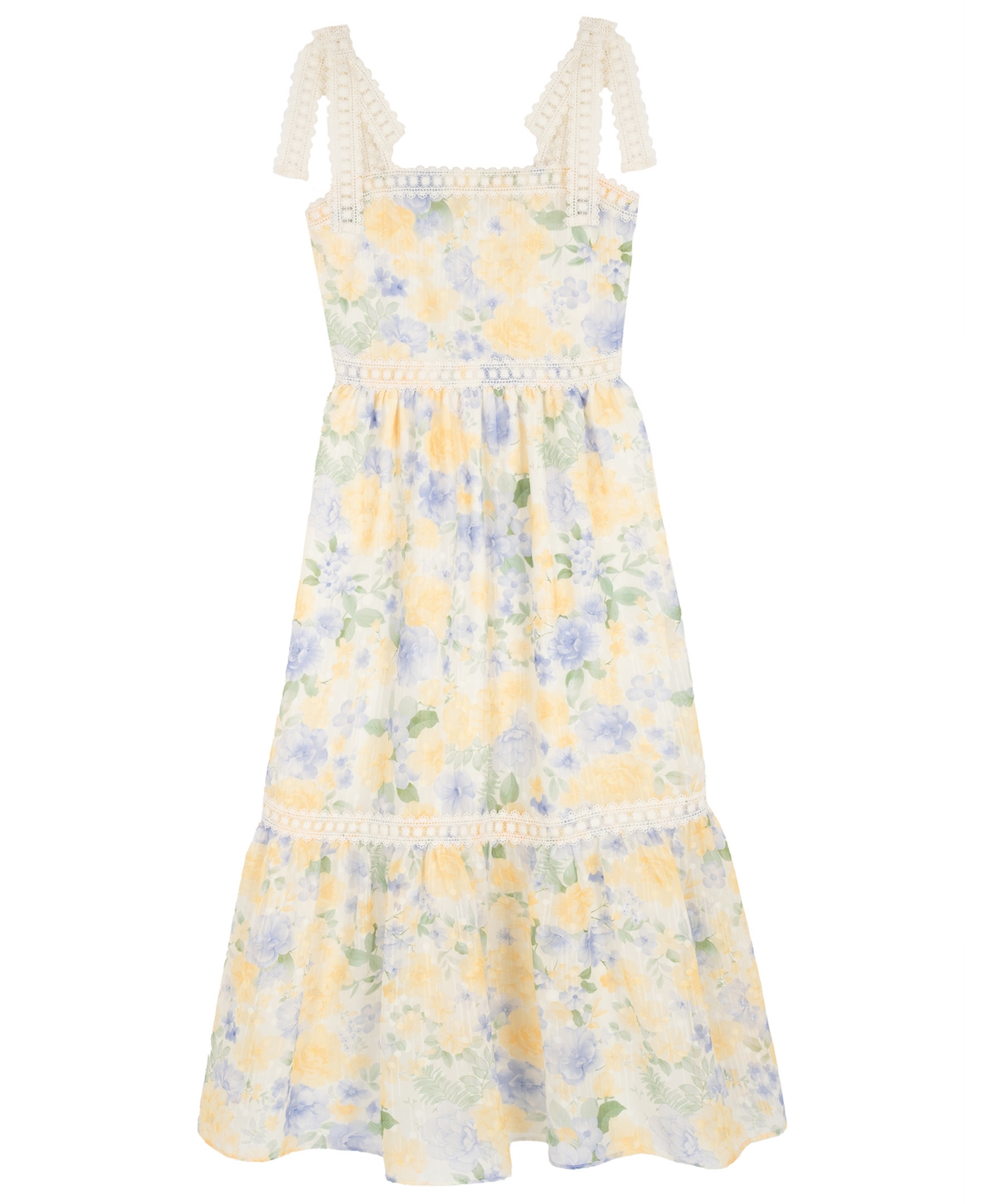 Click here for Rare Editions Girls 7-16 Floral Crochet Lace Trim... prices