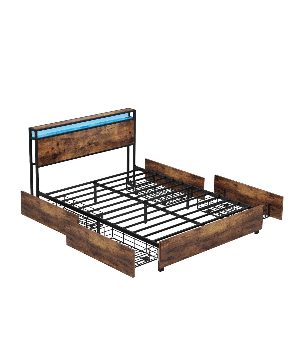 Click here for gaomon Queen Bed Frame with Storage Headboard & 4... prices