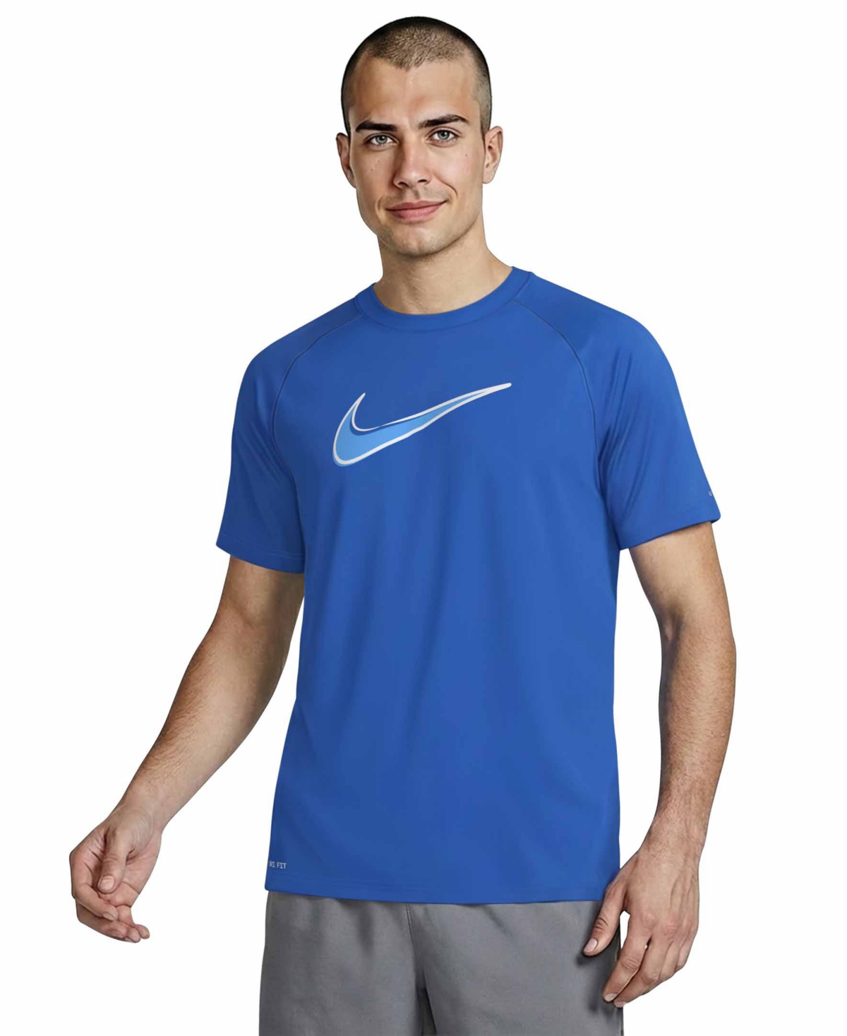 Click here for Nike Mens Swoosh Outline Hydro Guard Swim Shirt -... prices