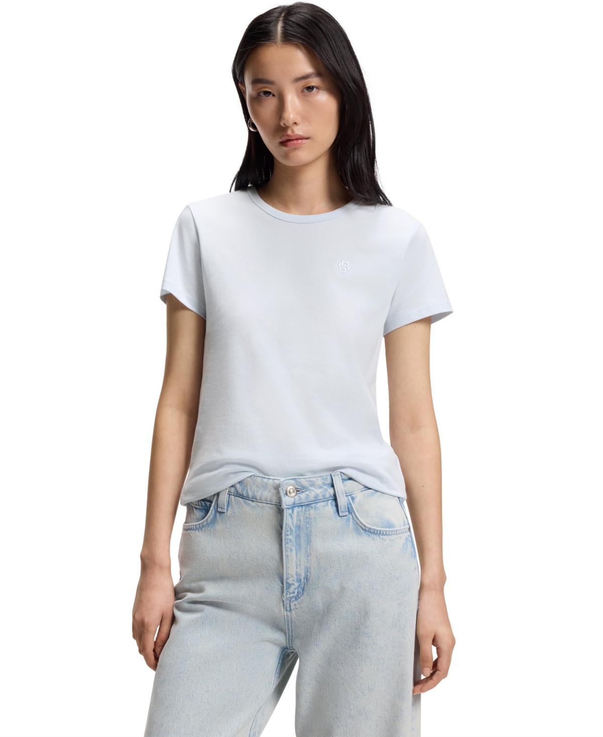 Click here for Boss by Hugo Boss Womens Cotton-Jersey Monogram Sl... prices