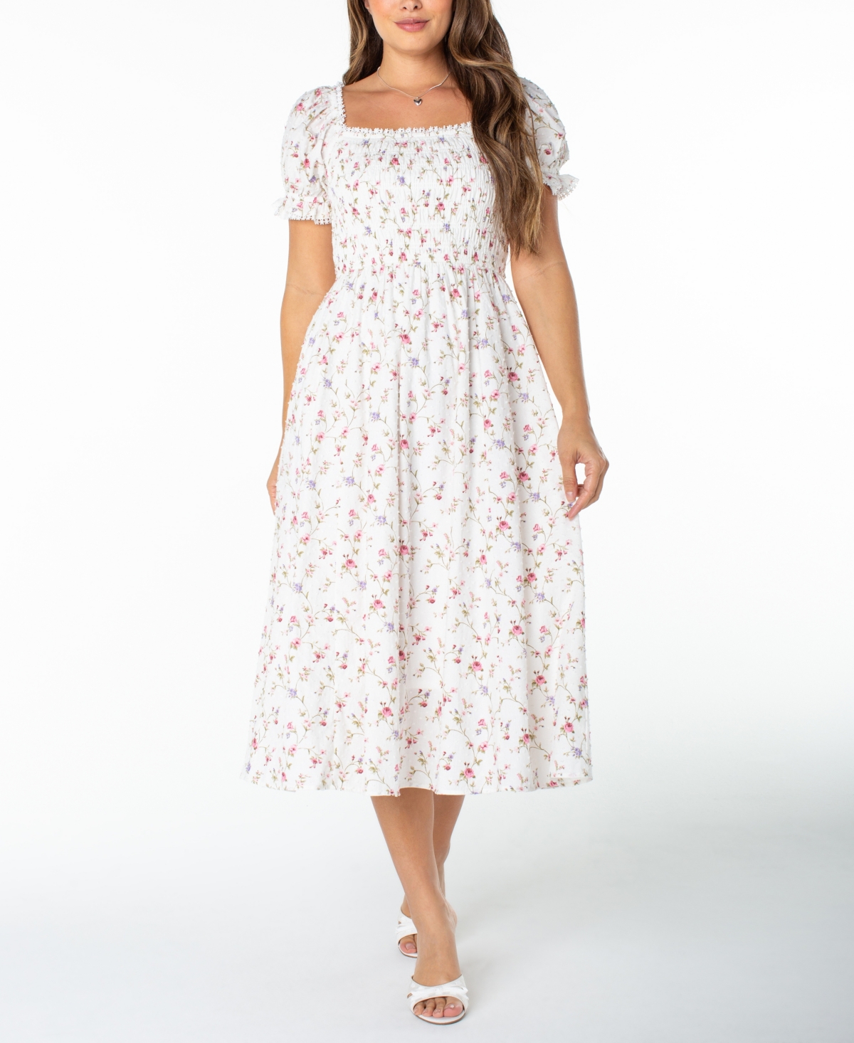 Click here for Celebrity Pink Juniors Textured Floral Printed Puf... prices