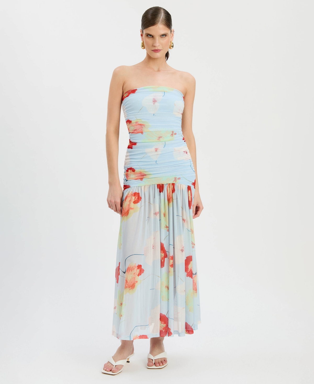 Click here for Bardot Womens Solana Printed Maxi Dress - Baby blu... prices