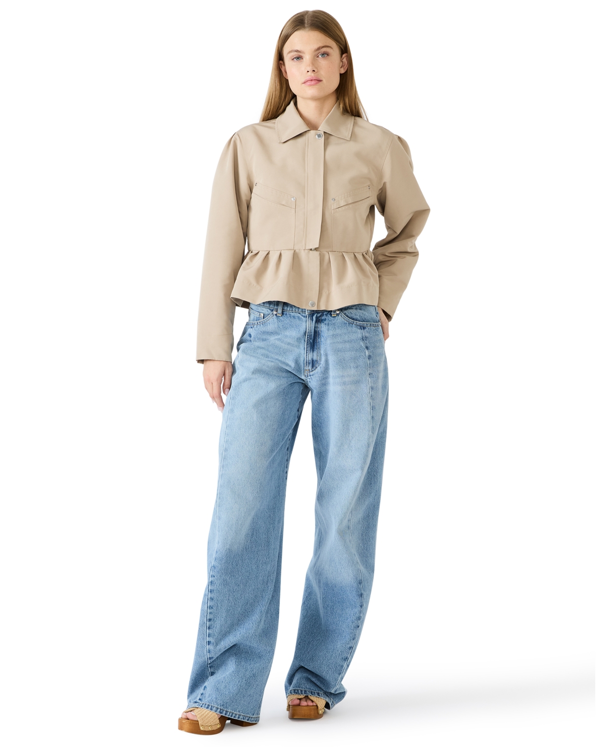 Click here for Steve Madden Womens Sloan Collared Neck Jacket - S... prices