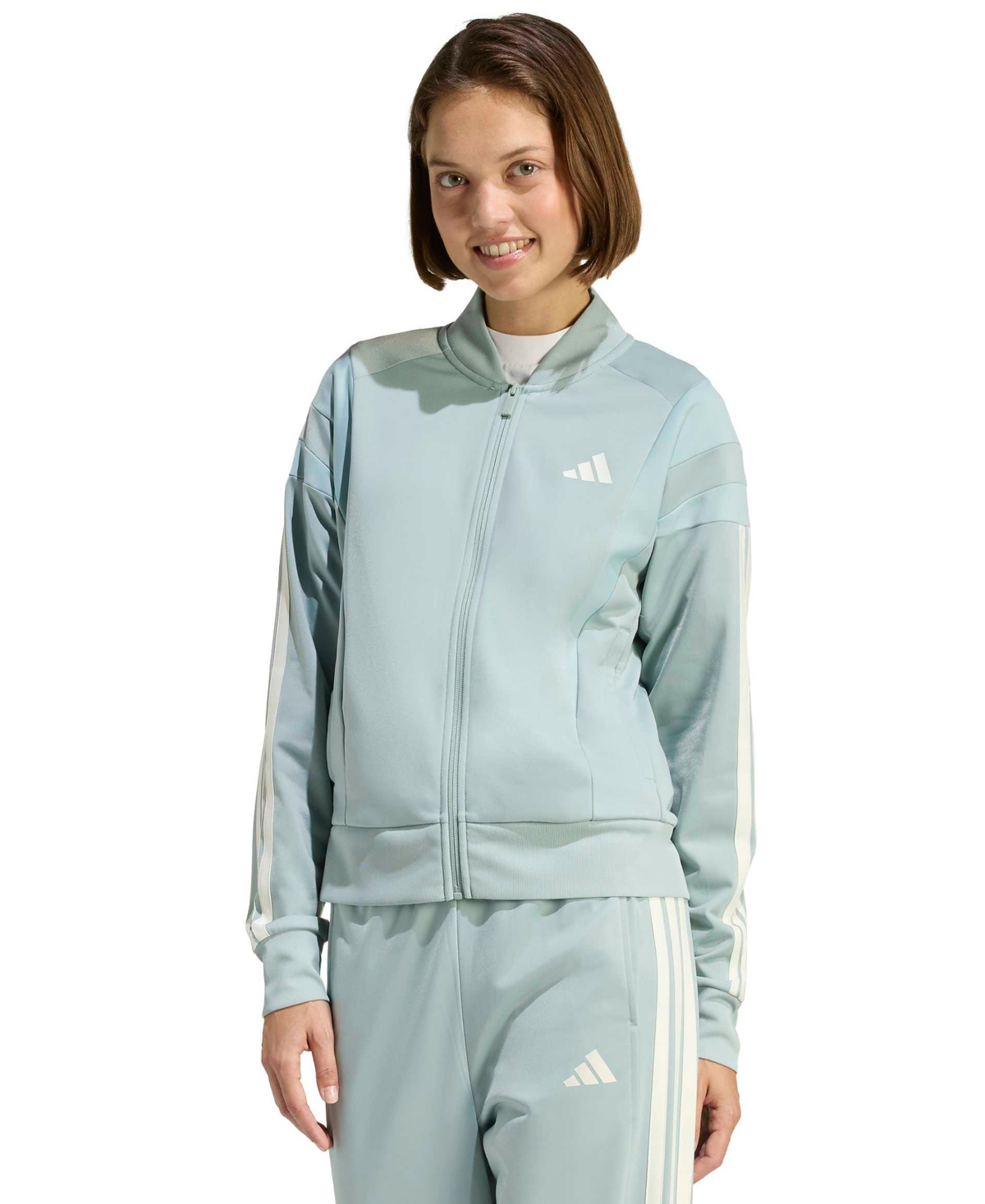 Click here for adidas Womens Mock Neck Track Jacket - Light/Paste... prices