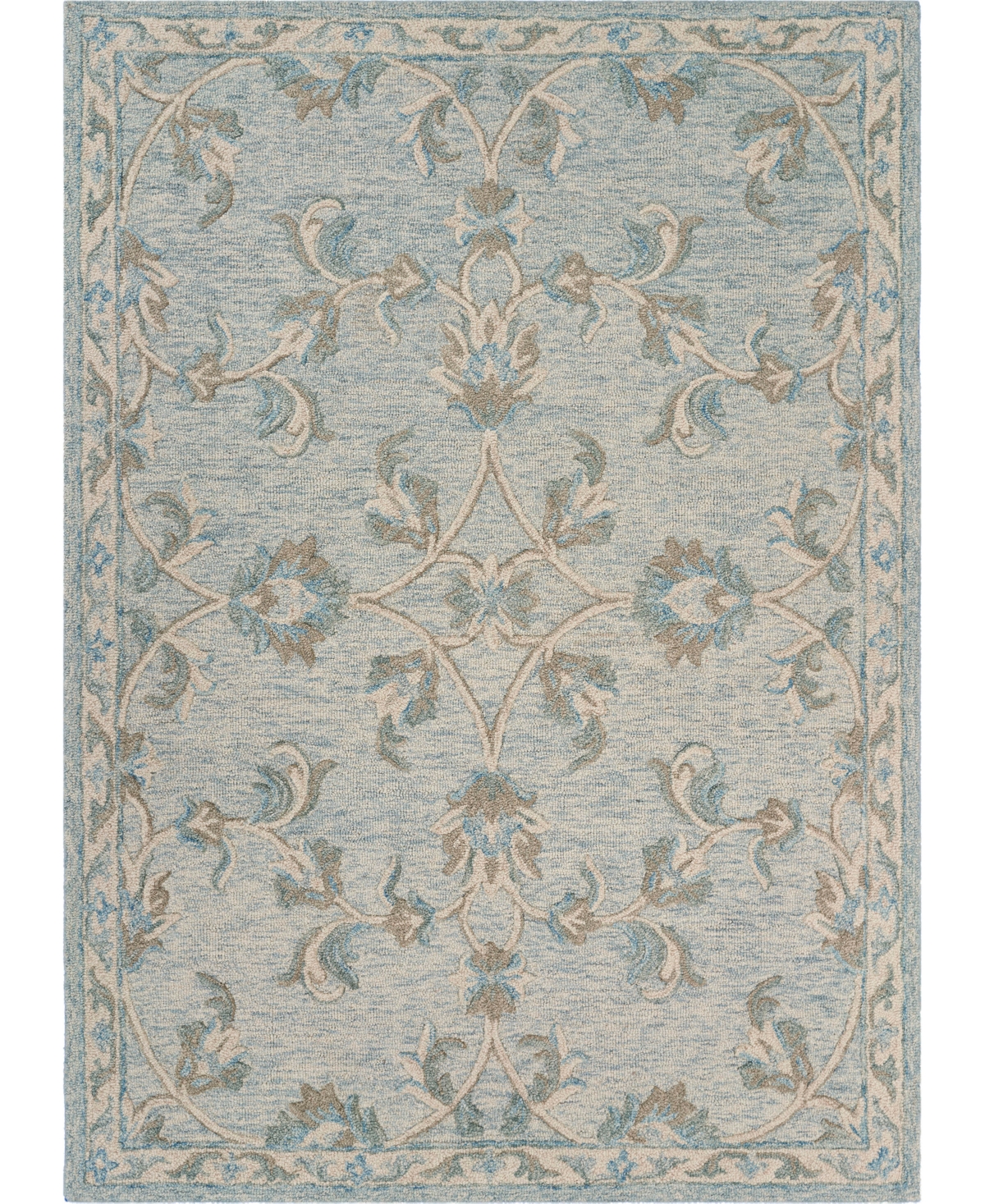 Click here for Lr Home Iris Victo-585 5 x 7 Area Rug - Blue  Crea... prices