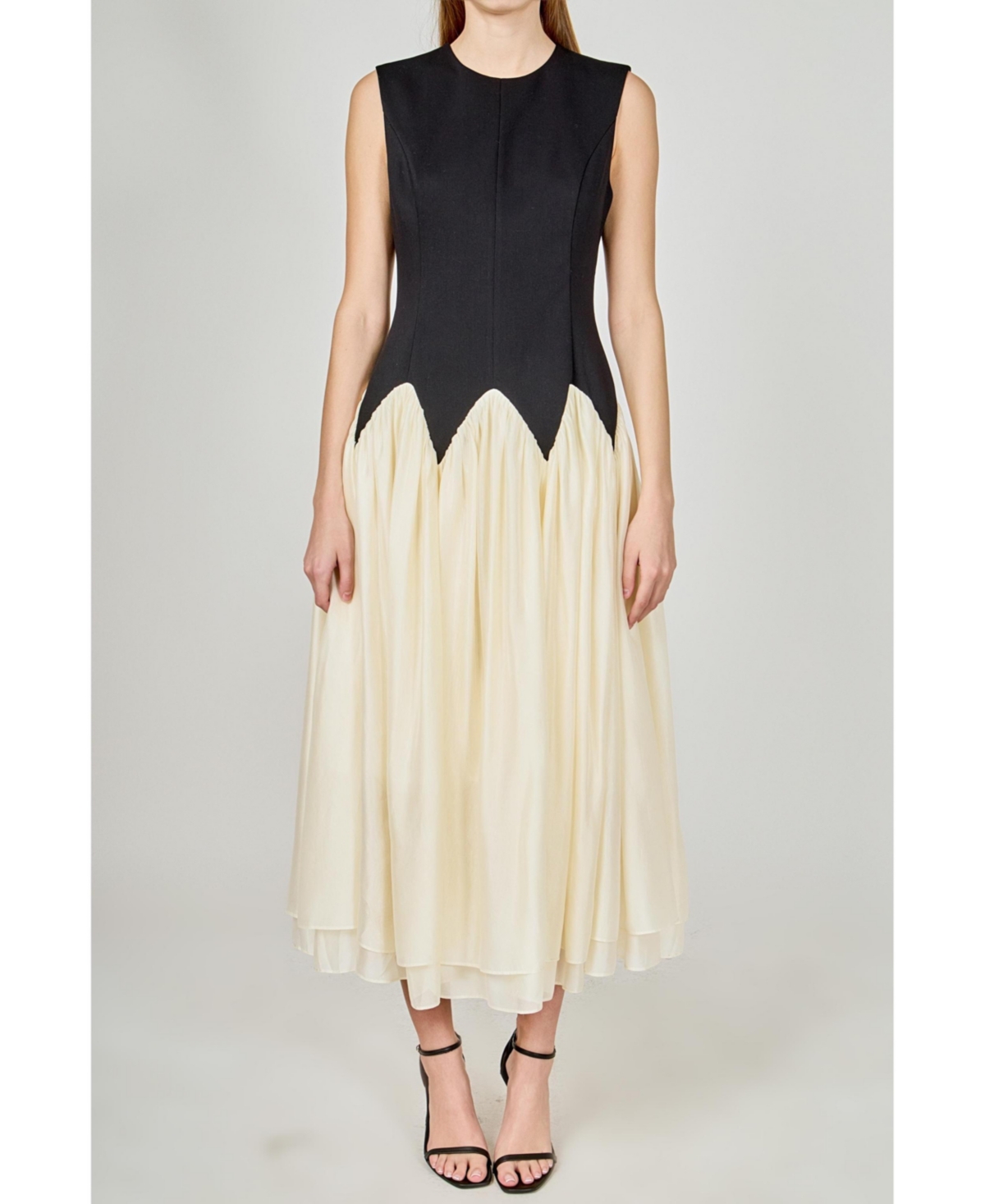 Click here for endless rose Womens Contrast color midi dress - Bl... prices