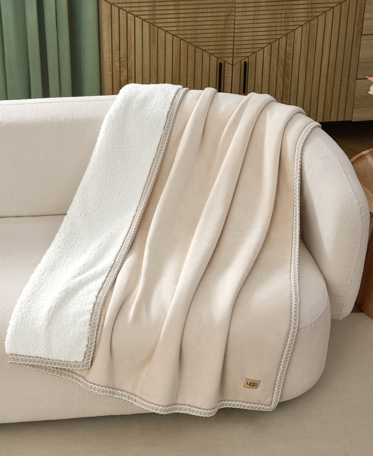 Click here for Ugg Kirkwood UGGBraid Throw  50 x 70 - Birch prices