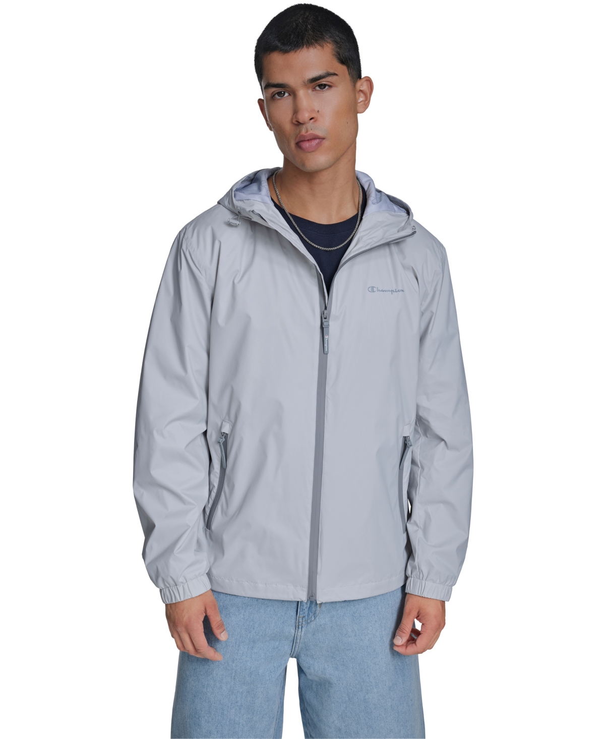 Click here for Champion Mens Classic Hooded Rain Jacket - Ice prices