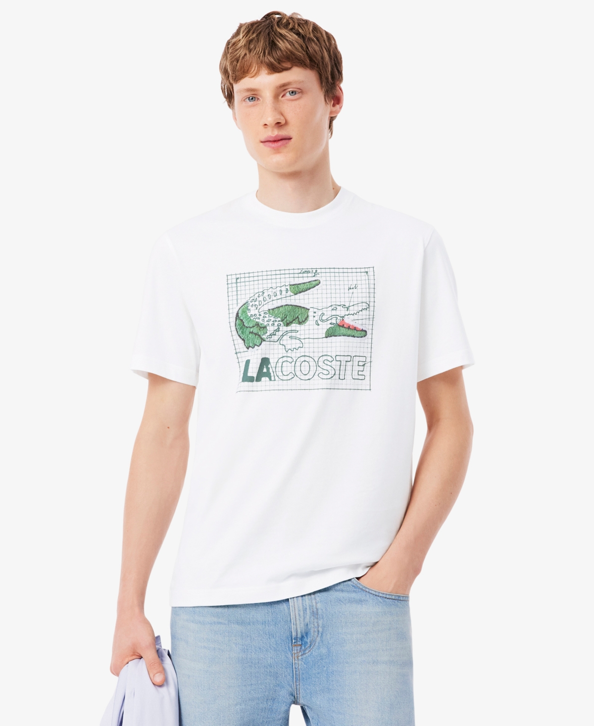 Click here for Lacoste Mens Classic-Fit Printed Crewneck T-Shirt... prices