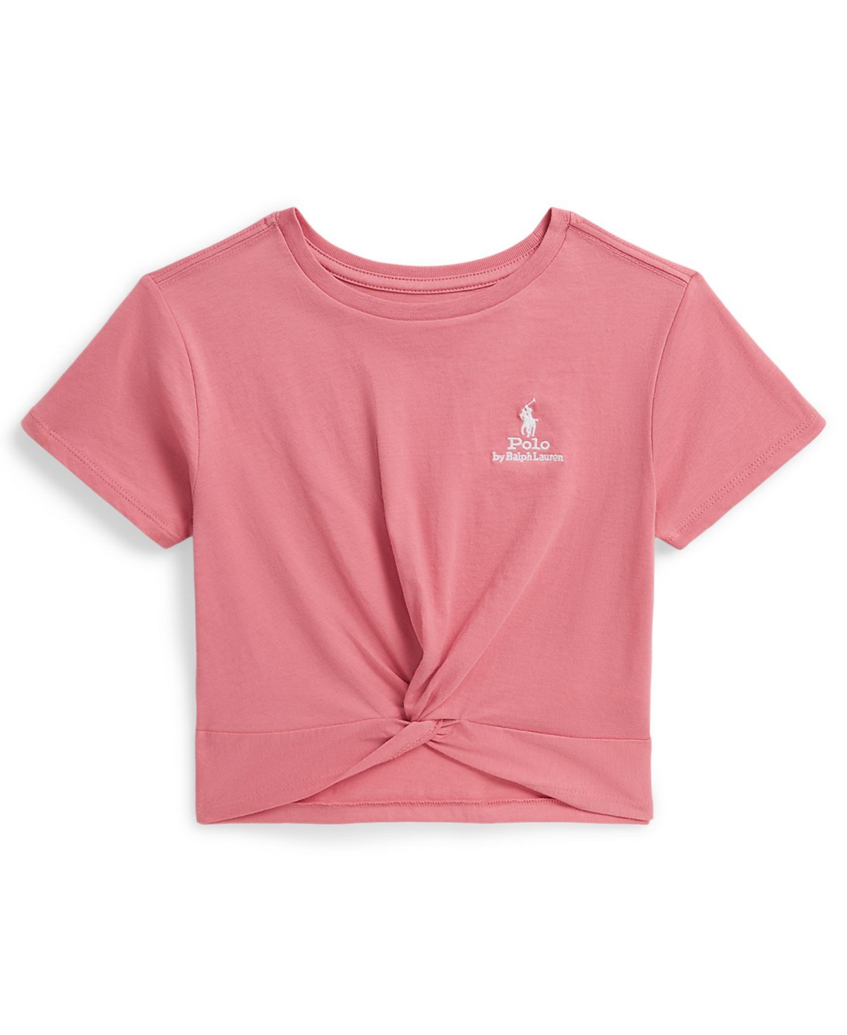 Click here for Polo Ralph Lauren Girls 7-16 Logo Knot-Front Crewn... prices