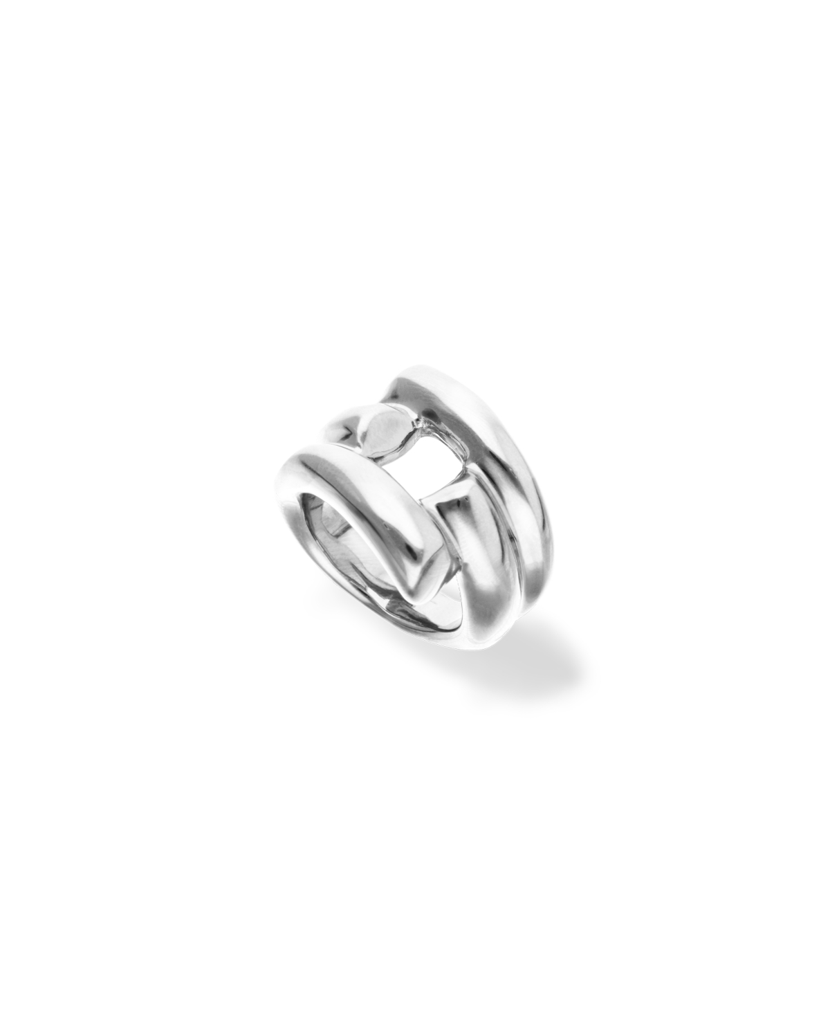 Click here for Unode50 Sterling Silver Alloy Ring in the Shape of... prices