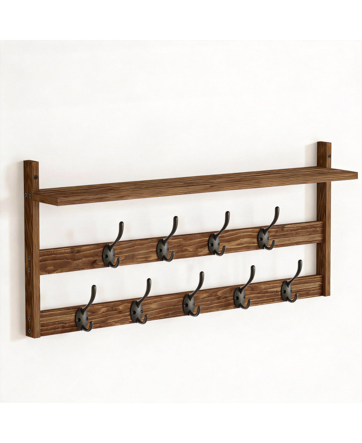 Click here for Yigii 2-Tier Wall Mount Coat Rack with Shelf for E... prices