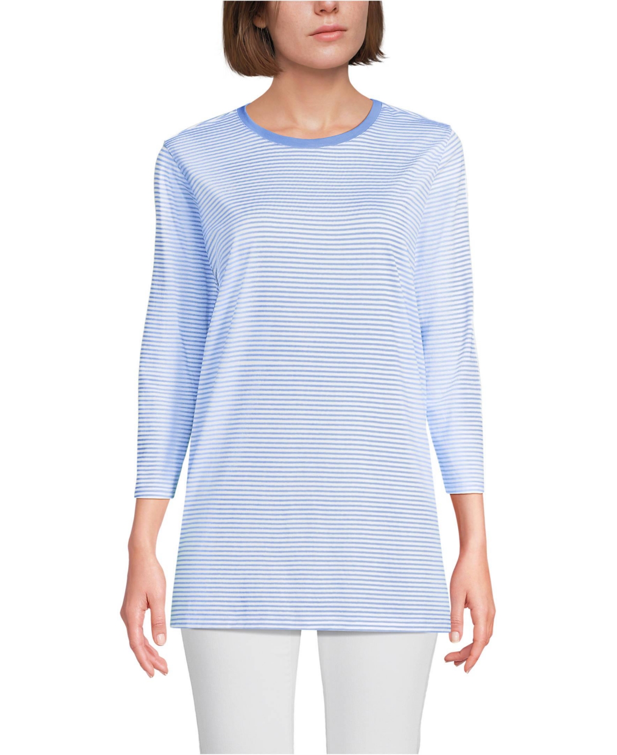 Click here for Lands End Womens Petite 3/4 Sleeve Cotton Supima T... prices