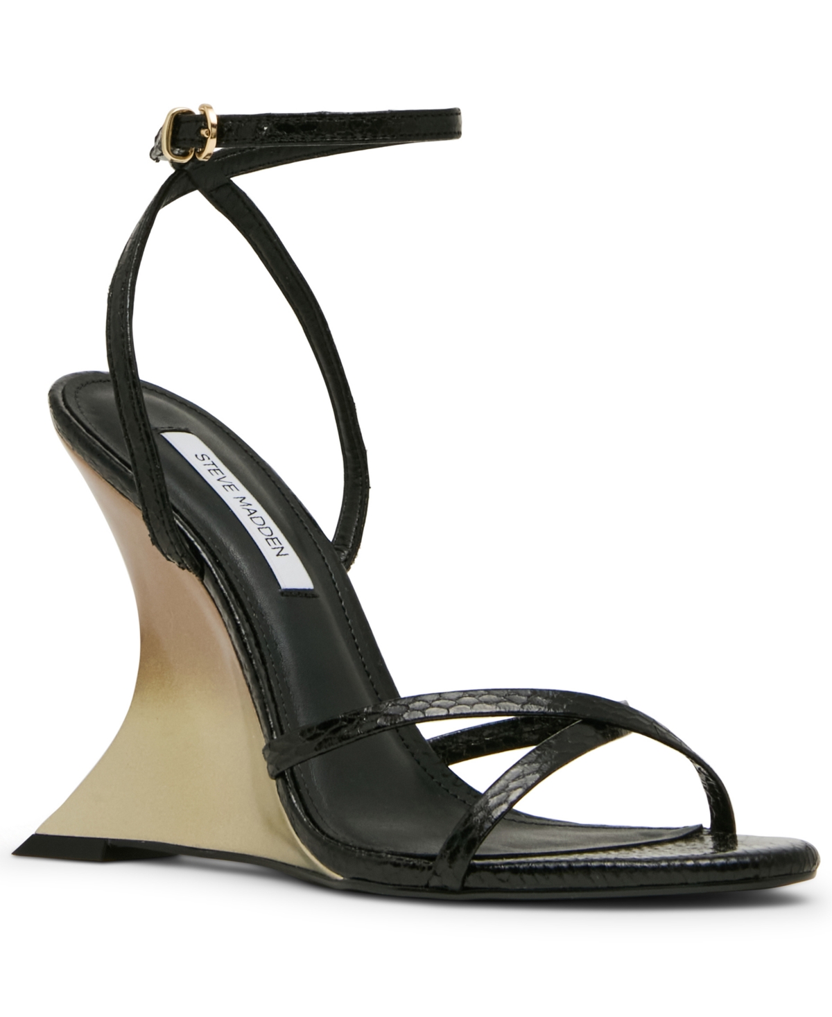 Click here for Steve Madden Womens Layers Strappy Almond Toe Wedg... prices