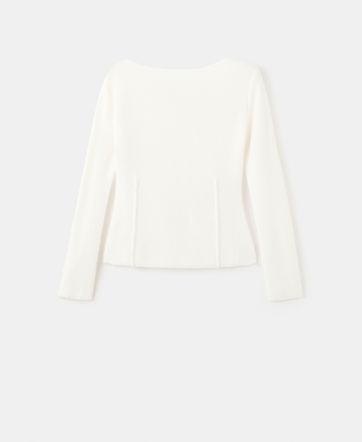Click here for Mango Womens Seam Detail Knitted Sweater - Ecru prices