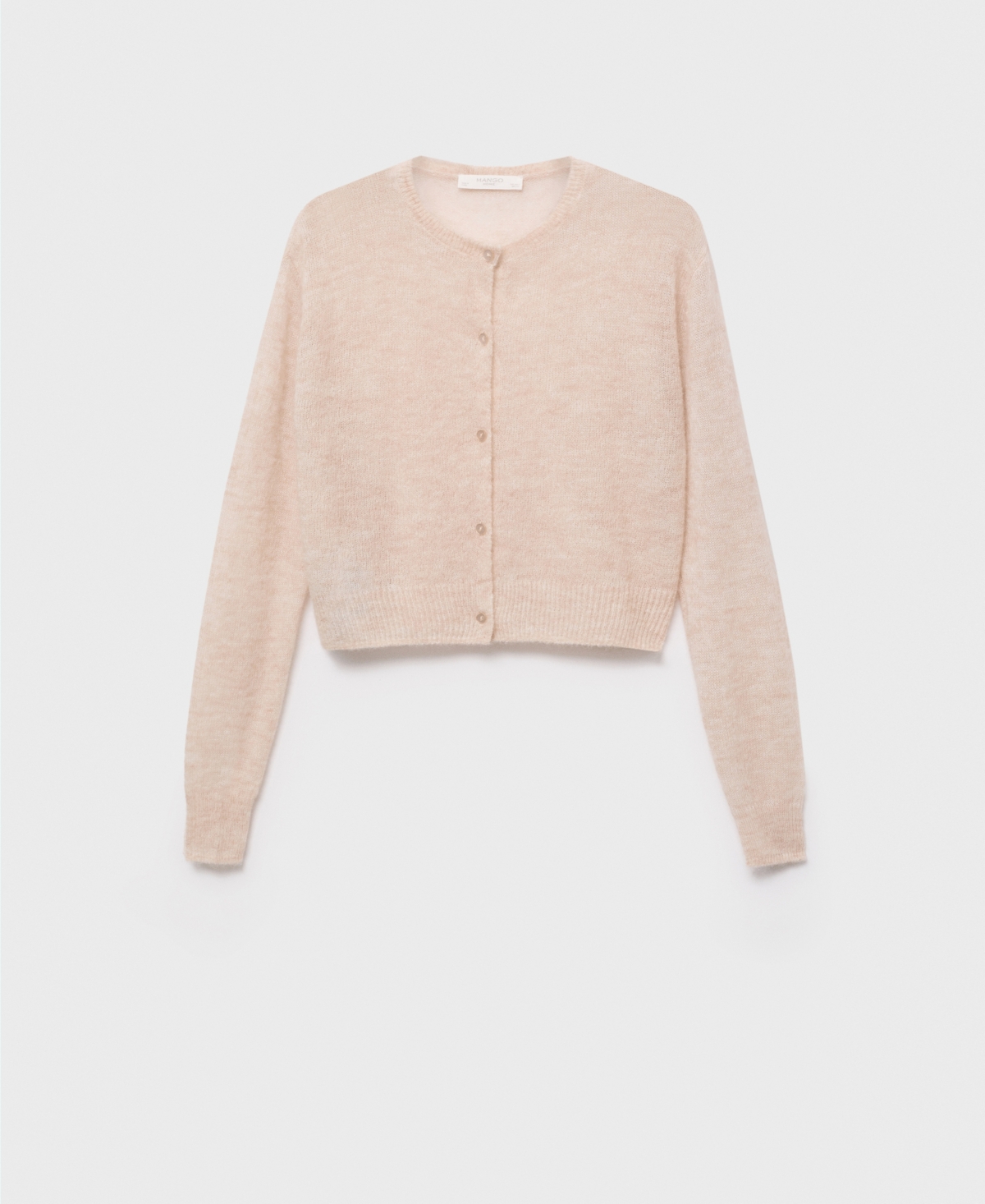Click here for Mango Womens Short Wool Cardigan - Beige prices