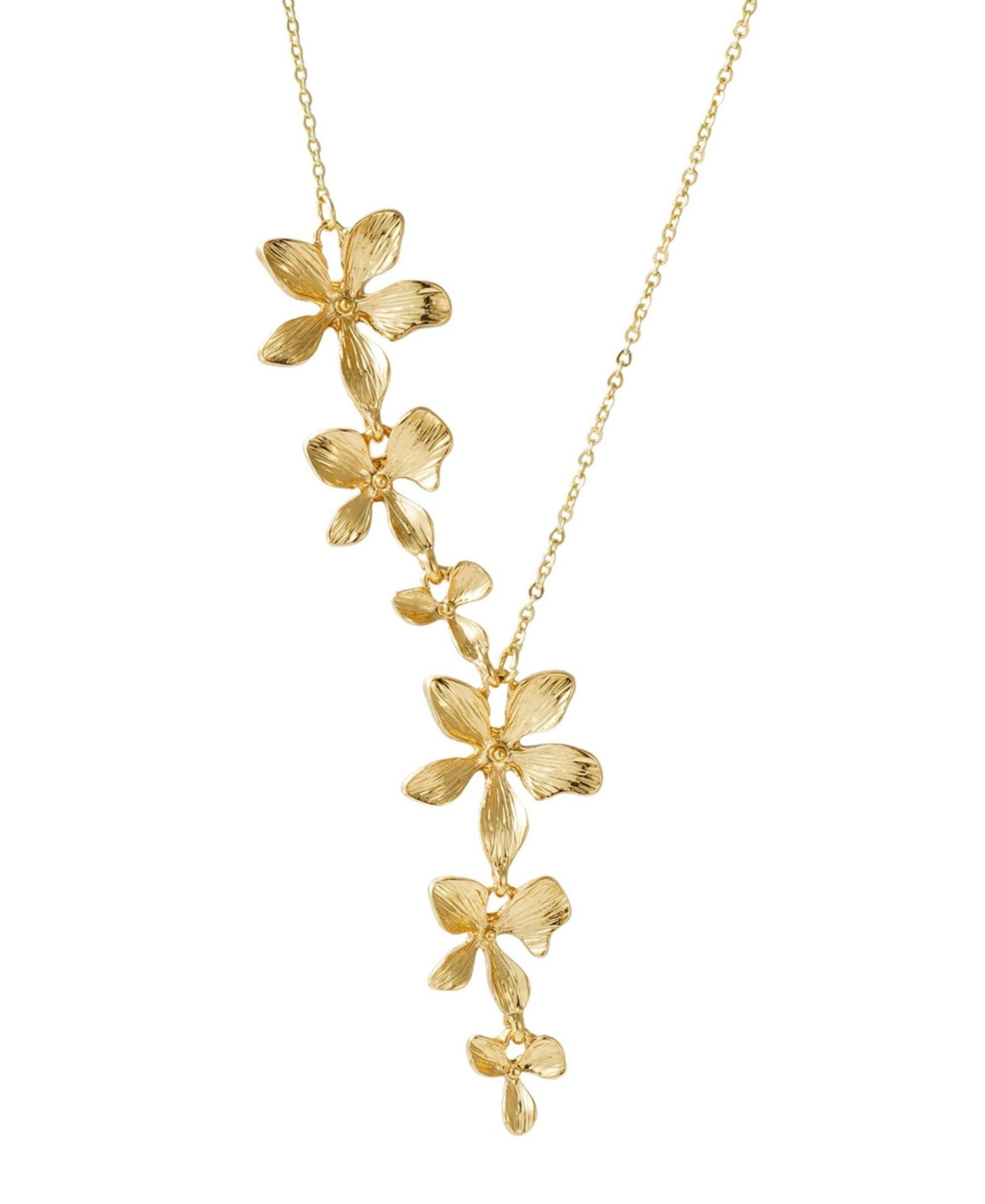 Click here for Adornia Gold Petals Drop Necklace - Gold prices