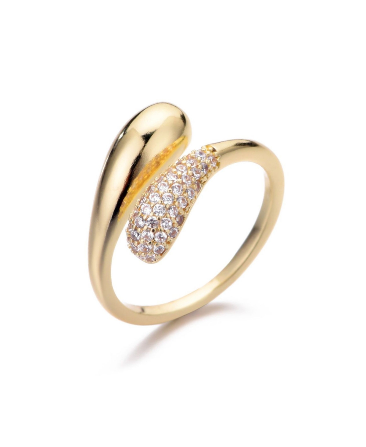Click here for Adornia Gold Cz Curved Band Ring - Gold prices