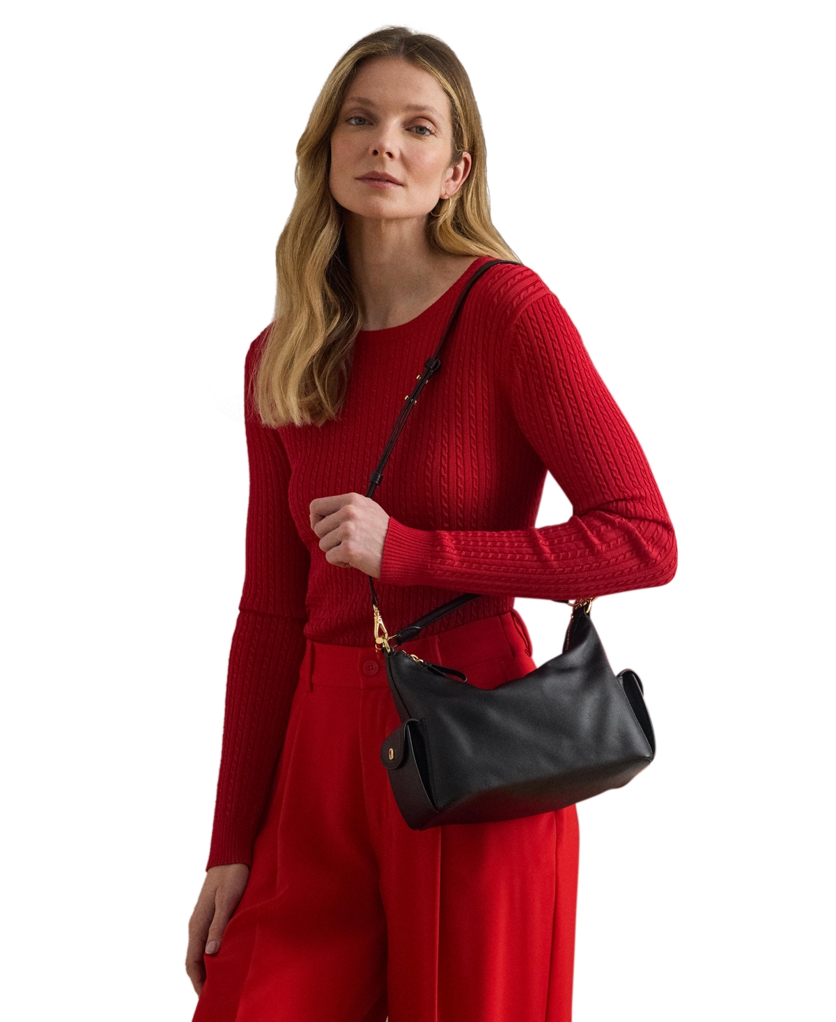 Click here for Lauren Ralph Lauren Small Blaike Shoulder Bag - Bl... prices