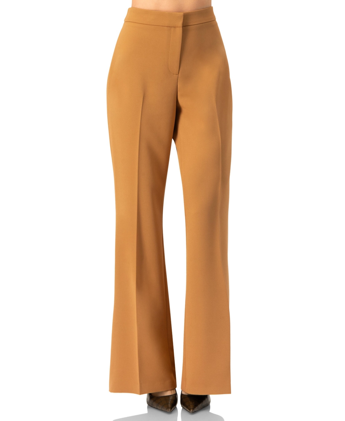 Click here for Ivonne Womens Semi Flare Trousers - Camel prices