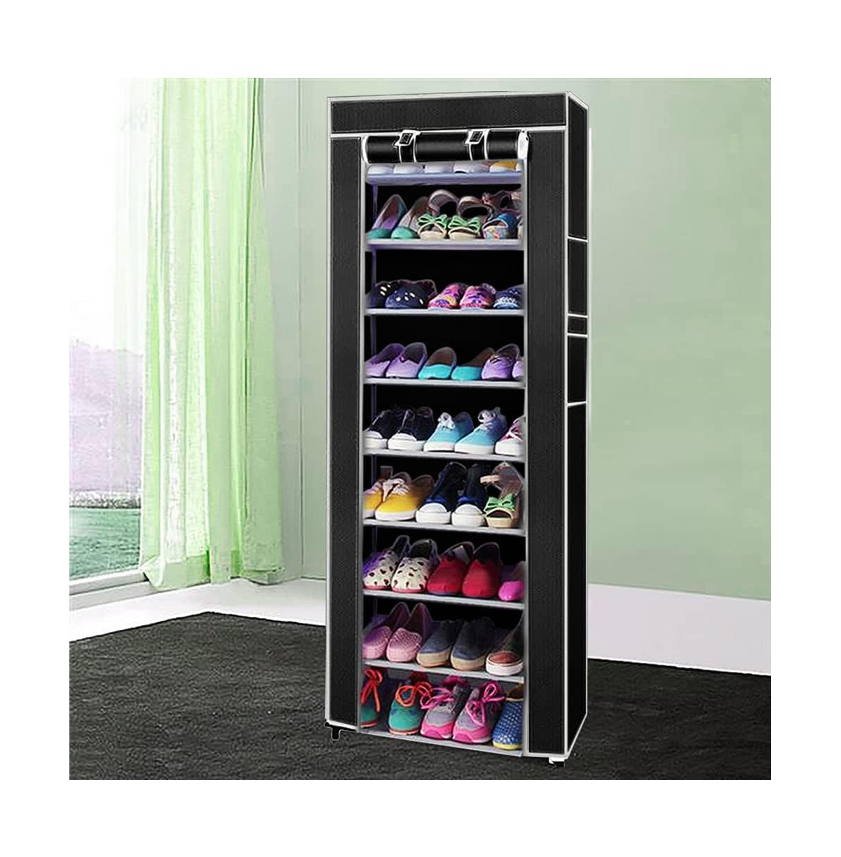 Click here for gaomon Black Shoe Rack  Free Standing Shoe Racks 9... prices