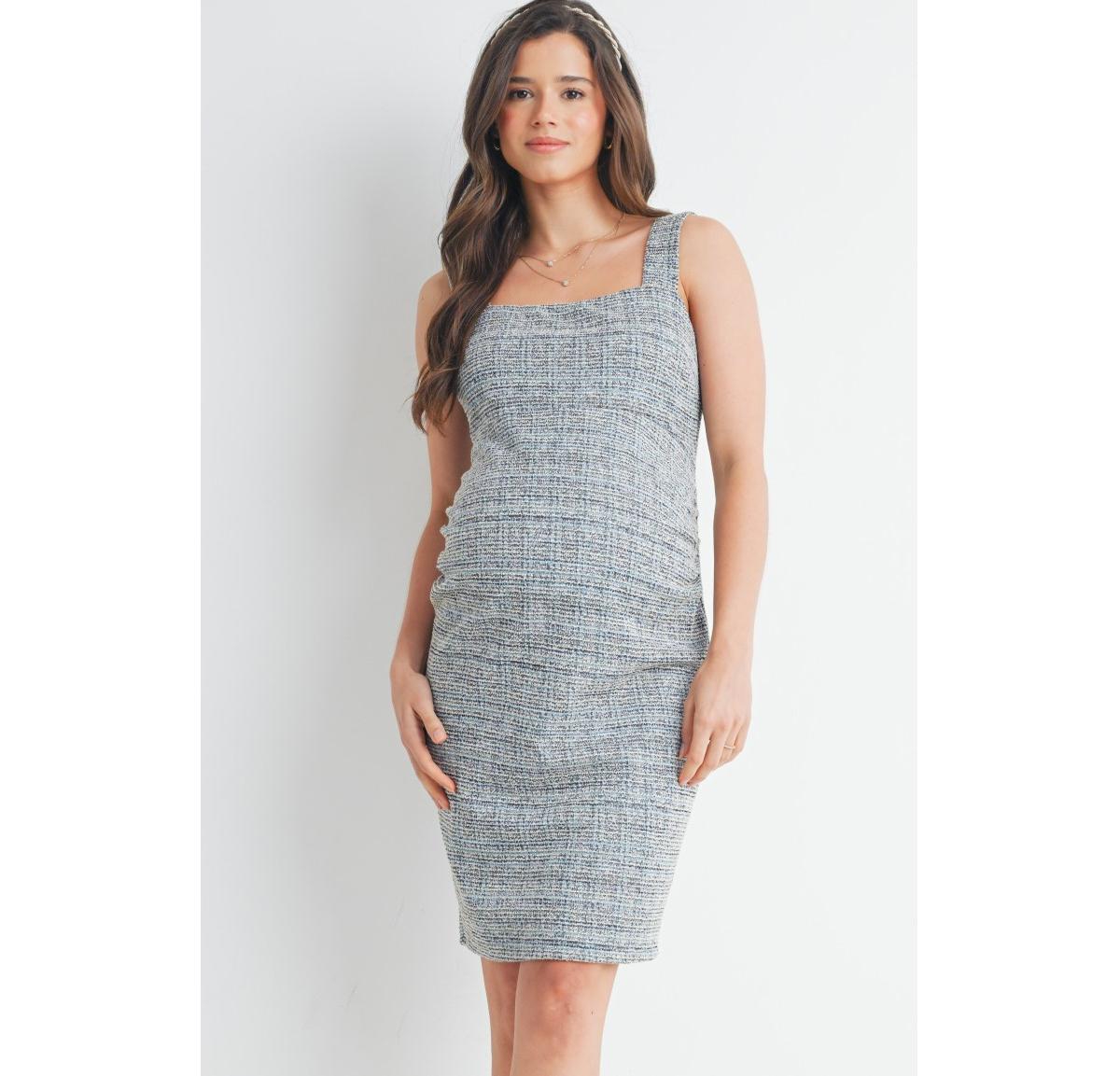 Click here for Hello Miz Maternity Sleeveless Square-Neck Tweed S... prices