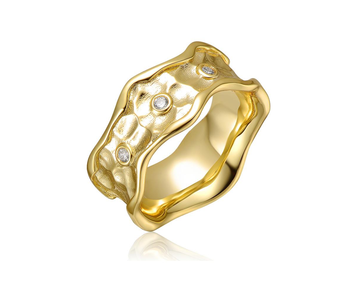 Click here for Genevive Elegant 14K Gold Plated Clear Cubic Zirco... prices