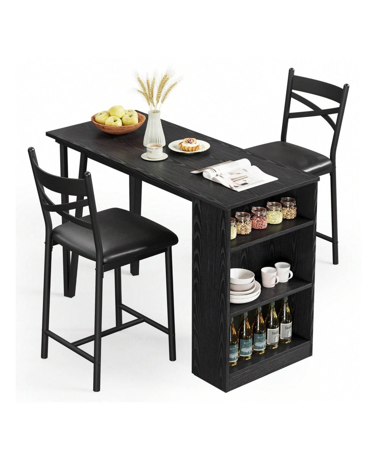 Click here for Gaomon Kitchen Table 3Piece Wooden Counter Height... prices
